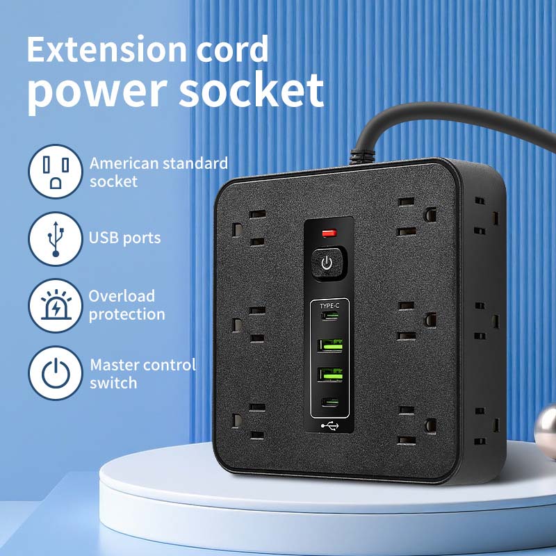 Square Surge Protector Power Strip – depotpick